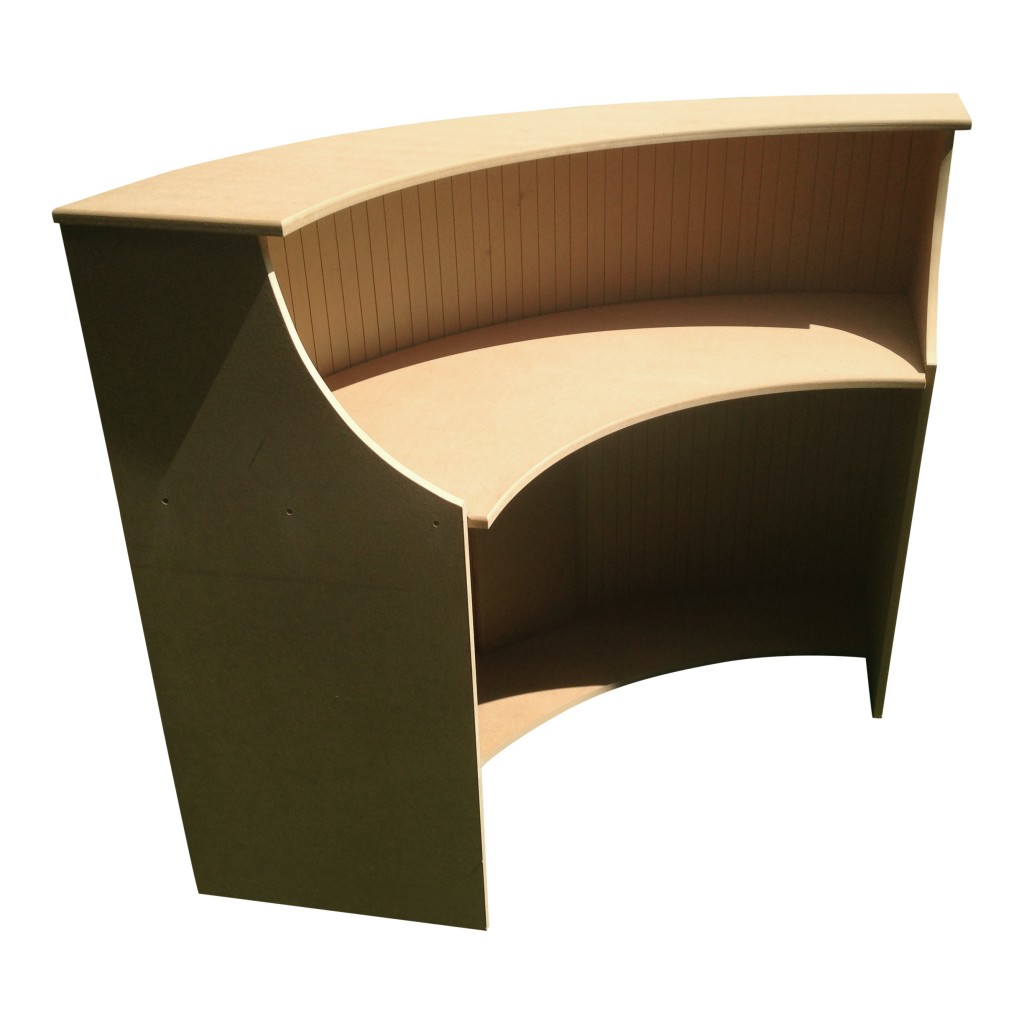 Medium Curved Reception Desk - Bespoke MDF