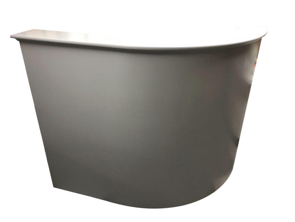 Curved Salon Reception Desk - Bespoke MDF